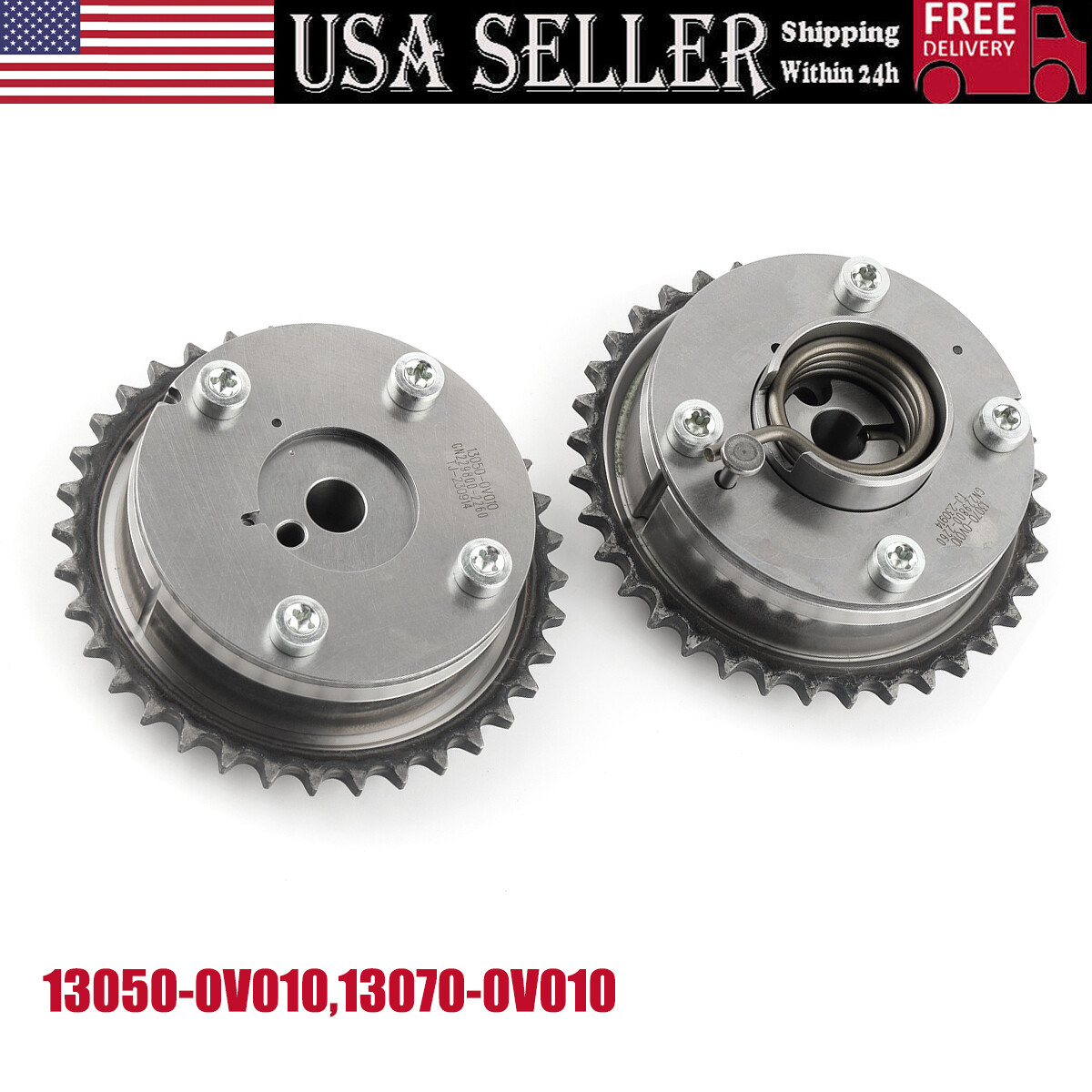 2pc Intake Exhaust Camshaft VVT Gear For Toyota Camry RAV4 Sienna Venza ...