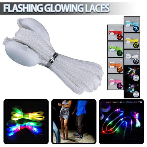 Creative Luminous LED Shoelaces Flashing Light Up Glowing Shoe Laces ...