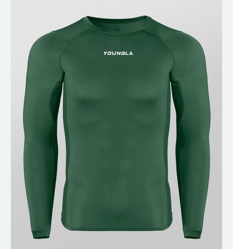 Young LA Men’s Green Compression Shirt Long Sleeve Size M | eBay