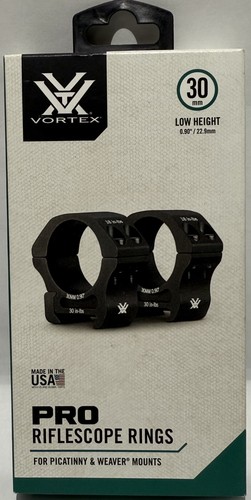 VORTEX OPTICS Pro Series 30MM Riflescope Rings - Low Height - PR30-L ...