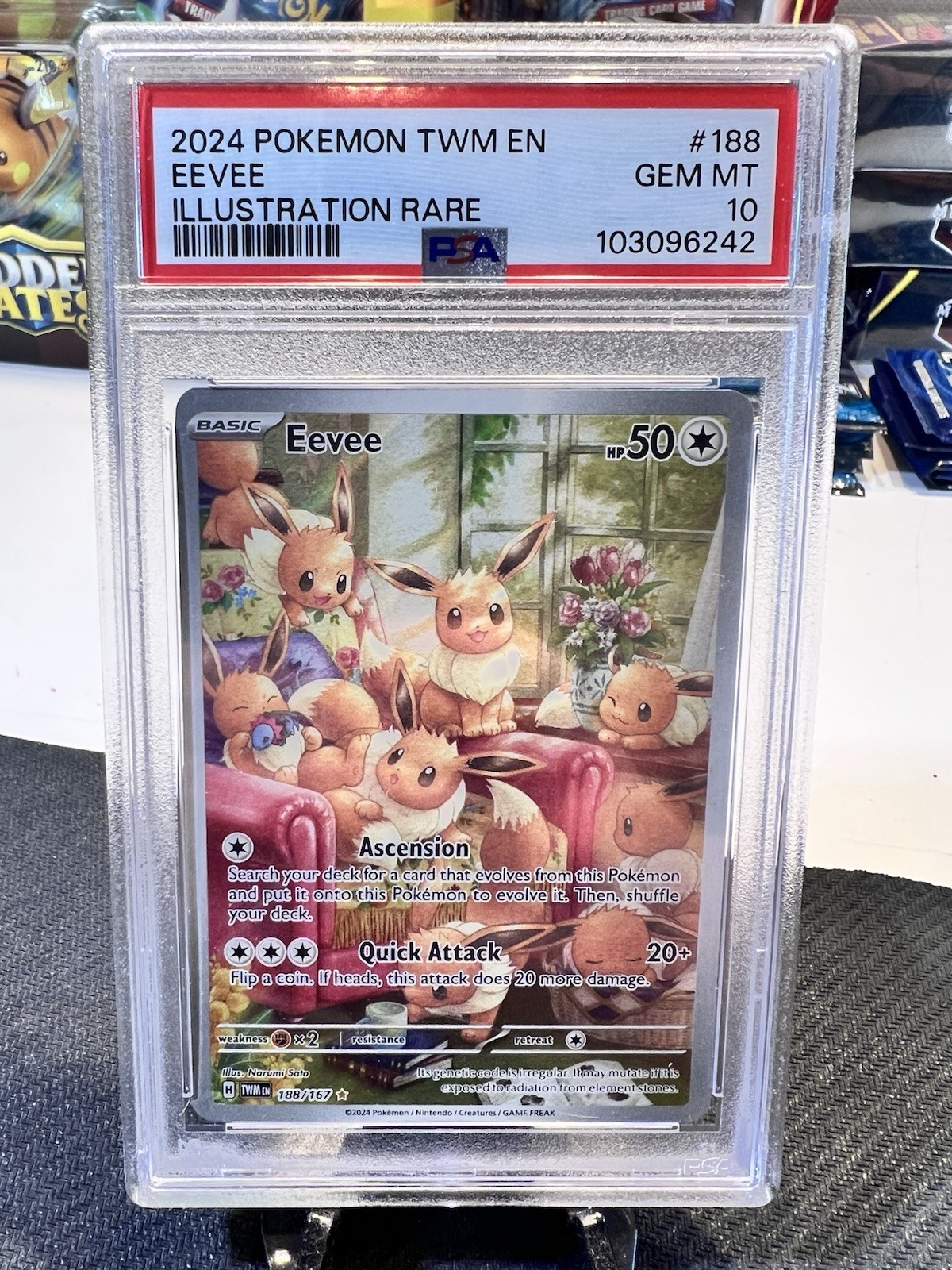 Eevee 2024 Scarlet & Violet: Twilight Masquerade #188/167 Illustration ...