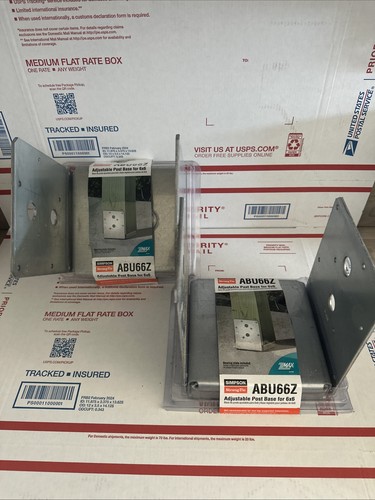 ( 2 )Simpson Strong Tie ABU66Z ZMAX Galvanized 12-Gauge 6x6 Adjustable ...