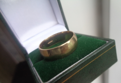Yellow Gold Wedding Ring Band 9ct Vintage c1990s Sheffield size U to V ...