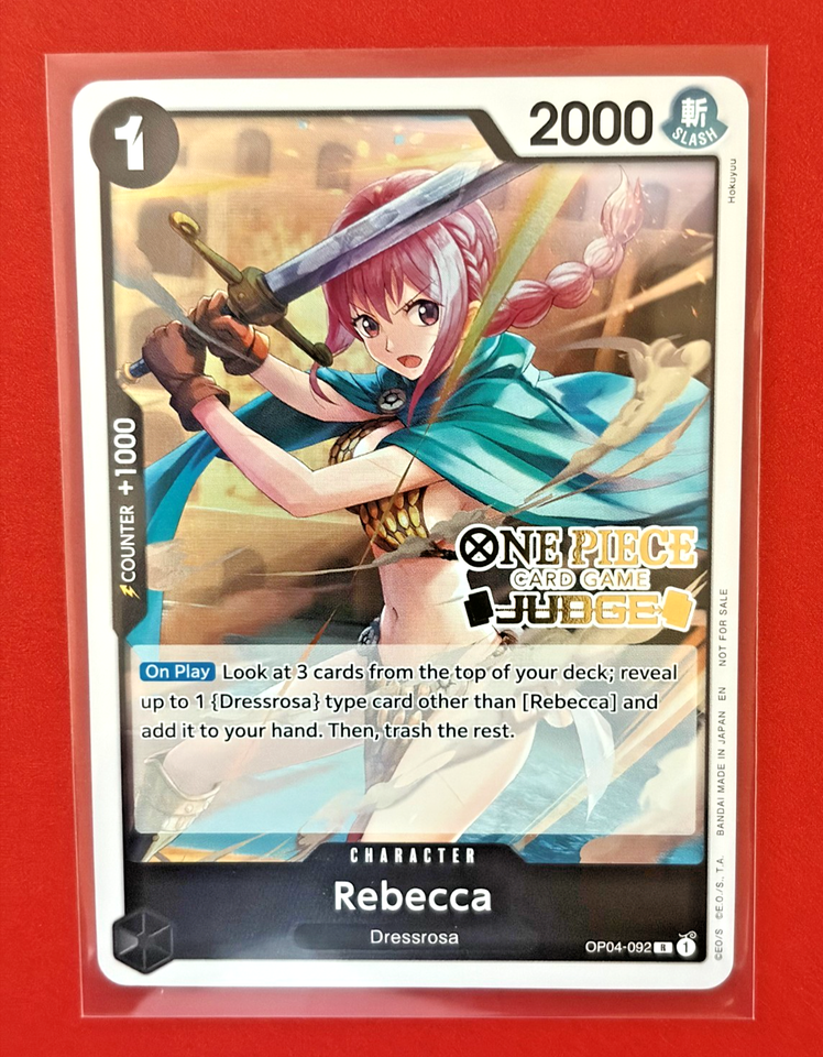 Rebecca (Judge Pack Vol. 6) OP04-092 One Piece Promotion Cards Foil | eBay