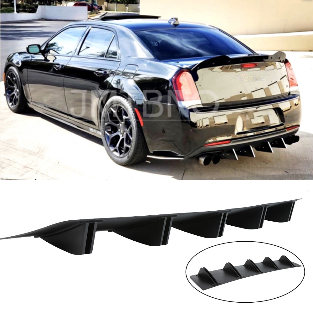 For Chrysler 300 Rear Diffuser Shark Fins Bumper Splitter Chin Spoiler ...