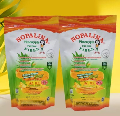 10 Bags- Nopalina Colon Detox Fiber Dietary Supplement Pineapple- 16 oz ...