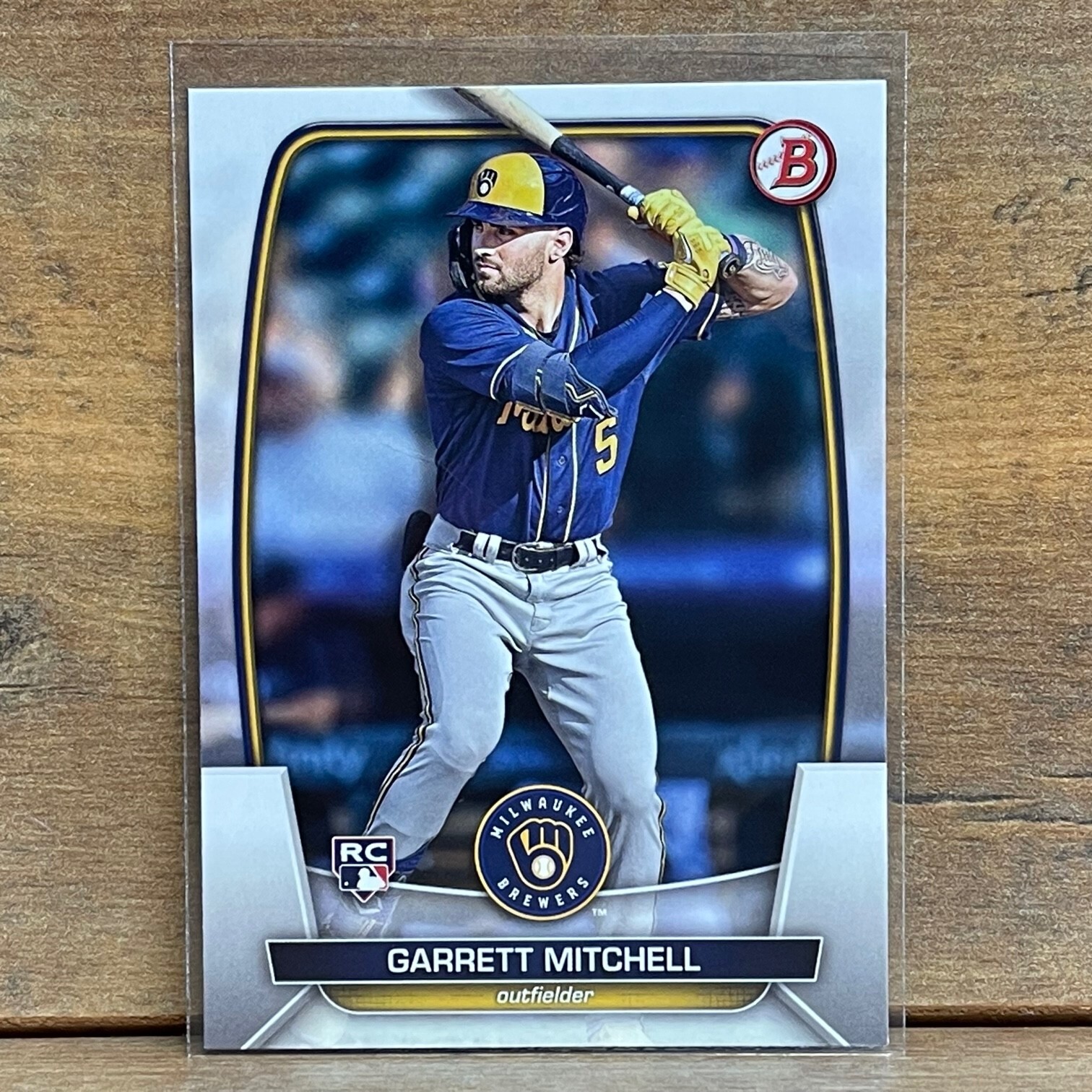 2023 Bowman Garrett Mitchell Milwaukee Brewers RC #41 Baseball Card ...