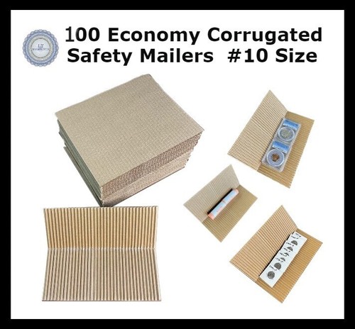 100 Cheshire #10 Economy Corrugated Safety Mailers Foldable 7.5x9 For ...
