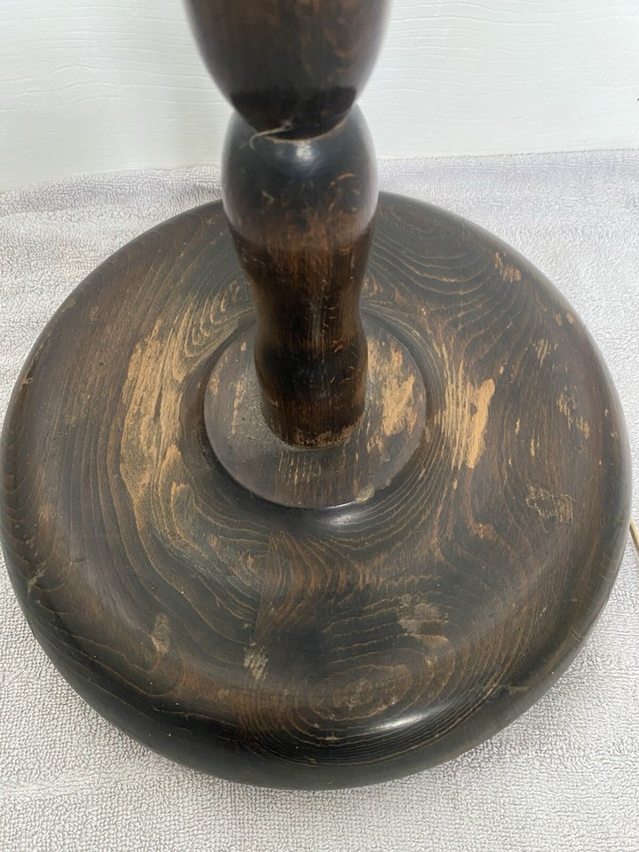 Art Deco Vintage Retro Standard Lamp Base (no Lampshade) Wood & Chrome ...