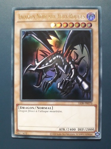 Yu-Gi-Oh! Dragon Noir Aux Yeux Rouges LOB-FR070 Ultra Rare Neuf 25th ...