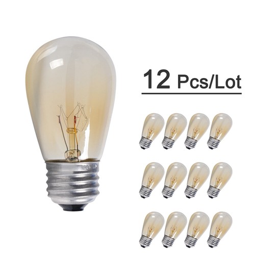12 Pack Retro Edison Bulb 11W Pear Shaped E27 Medium Screw Dimmable ...