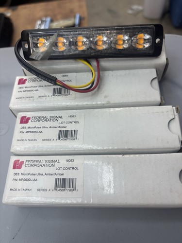 Federal Signal MPS600U-AA Amber/Amber MicroPulse 6-LED Light Head ...