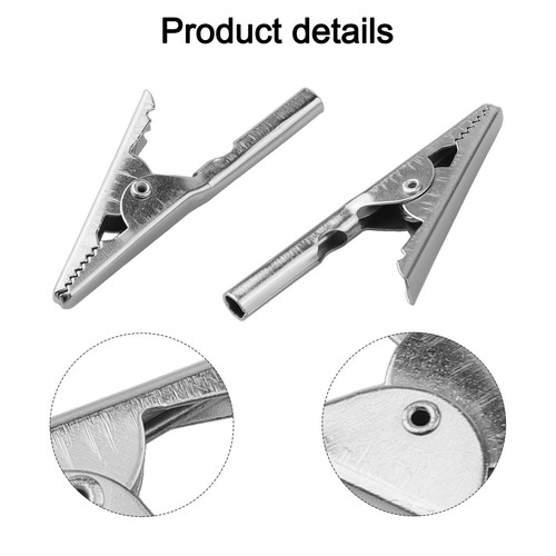 Crocodile Clip Pack of Ten with Strong Spring Mechanism and Insulation ...
