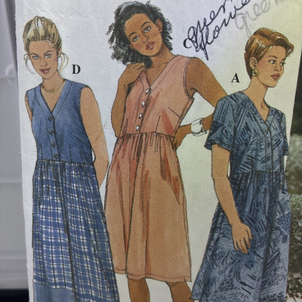 Simplicity 8129 Sewing Pattern Misses Dress Skirt Size GG 26W-32W Cut ...