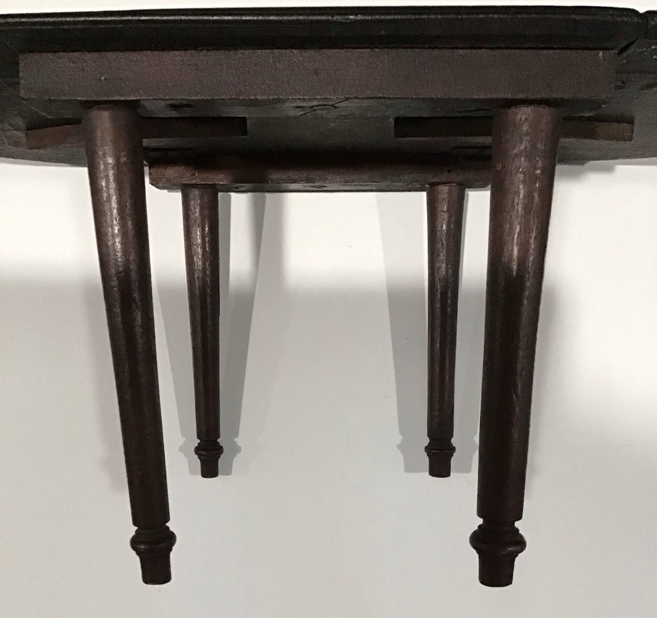 Antique Miniature Child Wood Drop Leaf Table Salesman Sample for Bisque ...