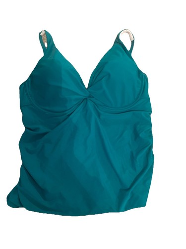 NWT Venus Swimwear Tankini Only Blue Padded Removal Underwire Size 16 ...