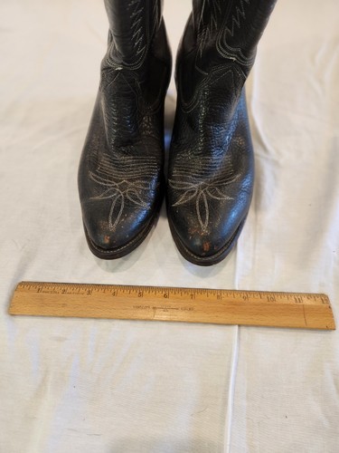 USA BLACK LEATHER WESTERN ENGINEER COWBOY BOOTS Style Size 11 | eBay