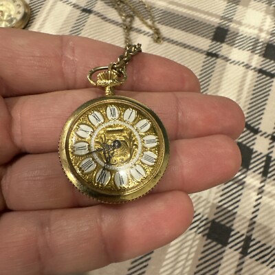 Sovereign 1 Jewel Mechanical Wind Ladies Pocket Watch 5 Microns Gold ...