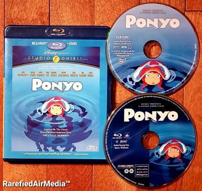 Ponyo (Blu-ray/DVD, 2010, 2-Disc Set) RARE OOP *FREE SHIPPING ...