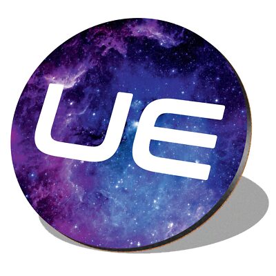 1 x Round Coaster - Letters UE Space Universe Galaxy Stars Initial ...