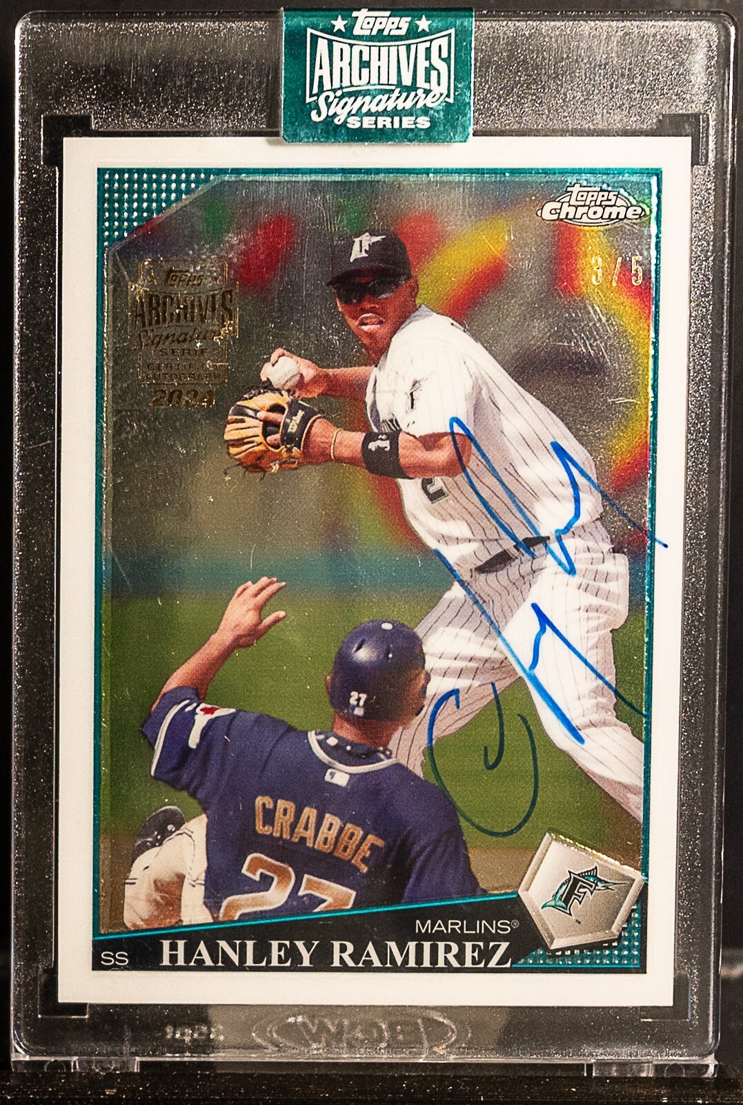HANLEY RAMIREZ 2024 Topps Archives 126 '2012 Chrome Autograph Auto 3/5 ...