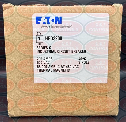 Eaton HFD3200 3P 200A 600V 65kAIC Circuit Breaker New In Box USA Stock ...