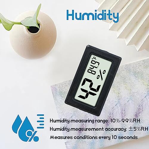 Indoor Hygrometer Thermometers 3 Pack Humidity Meters Gauge Mini ...