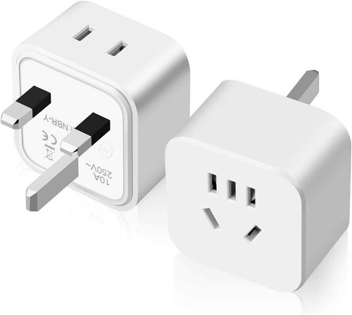 Chinese to UK Plug Adapter, AIEVE 2/3 Pin Australia&2 US 3 UK ...