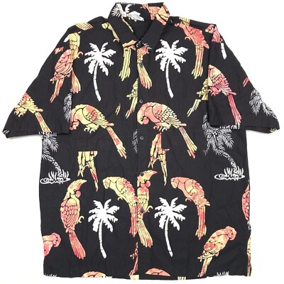 Rum Reggae Short Sleeve Button Up Hawaiian Shirt Men’s Sz XL - Palm ...