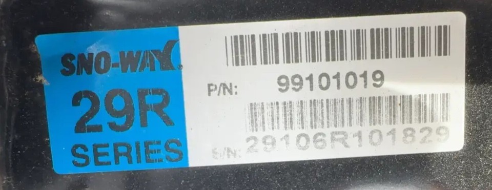 8'10" Snow Plow - Sno-way 29R with Hydraulic Down Pressure & Wings ...