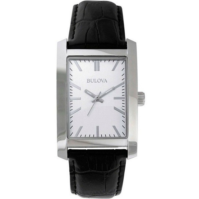 Bulova Corporate Collection Women's Quartz Black Leather 23mm Watch ...
