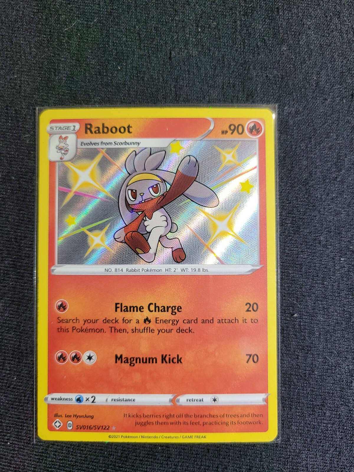 2021 Shining Fates Raboot #Sv16/Sv122 Shiny Vault Holo Ultra Rare Mint ...