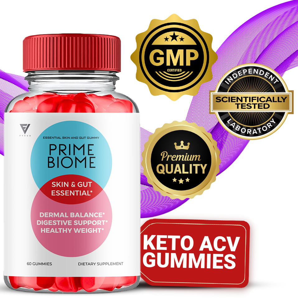 Prime Biome Gummies PrimeBiome Probiotic Skin Supplement (60 Gummies ...
