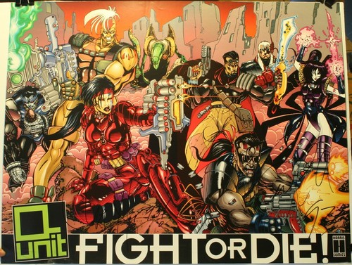 Karl Altstaetter & Robert Napton Signed Q-Unit 17 x 22" Poster Harris ...