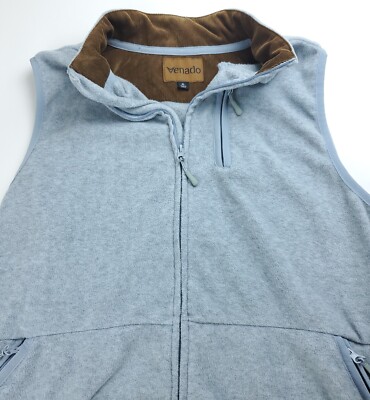 XL Venado fleece VEST gray full zip MEN'S | eBay