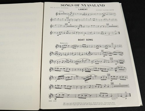 Songs Of Nyasaland Sheet Music Score Ludwig Suite Symphonic Albert ...