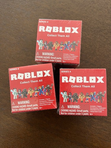 Jazwares Roblox Series 4 Red Brick Mystery Box Action Figure Lot Of 3 ...