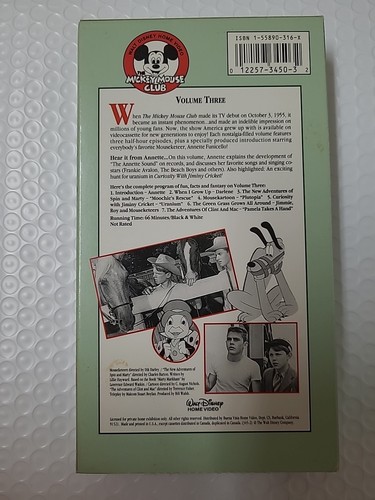The Mickey Mouse Club Volume 3 1957-58 Curiosity With Jiminy Cricket ...