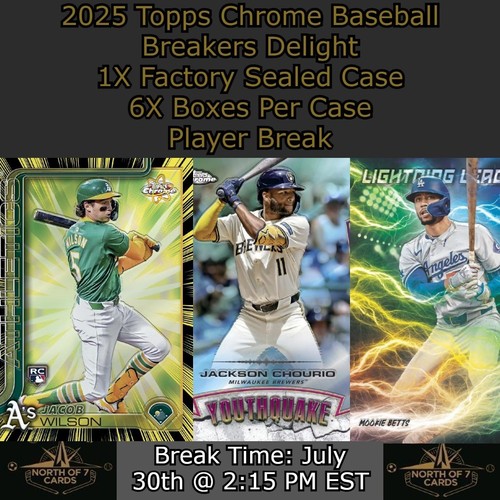 Duke Ellis 2025 Topps Chrome Baseball Delight 1X Case Player BREAK #13 ...