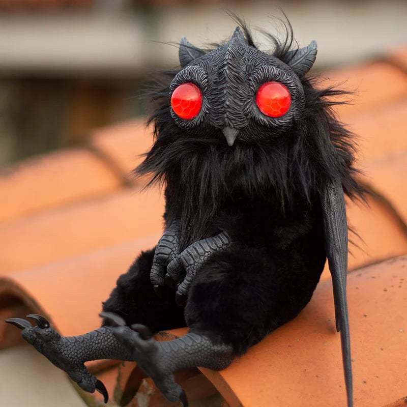 Mothman Baby Poseable Art Doll Ornament,Cute Resin Plush Mothman Statue ...