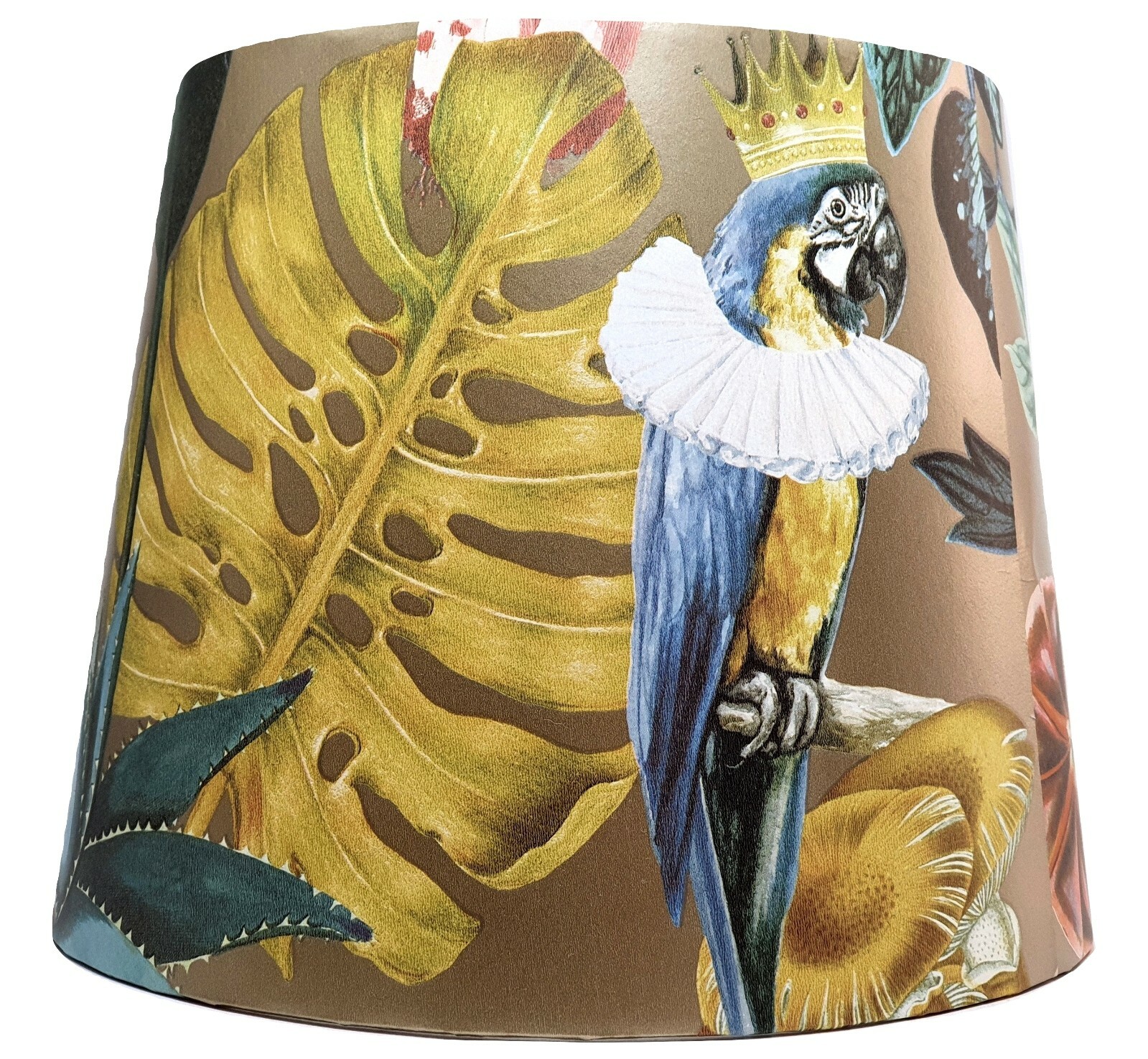 Tropical Jungle Lampshade Light Shade Parrot Chameleon Palm Leaf Leaves ...