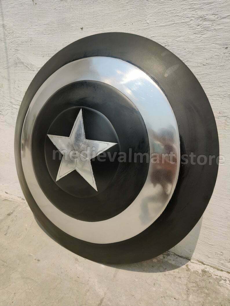 Captain America shield Marvel Comics 22" Famous Avenger shield In Black ...