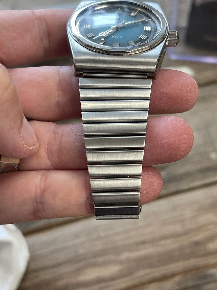 Vintage Zenith Defy Blue fume Sunburst Dial a7682 Automatic Watch | eBay