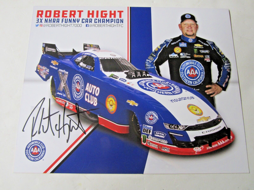 NHRA 22 Autographed Robert Hight Auto Club Camaro 3X F/C Drag Racing ...