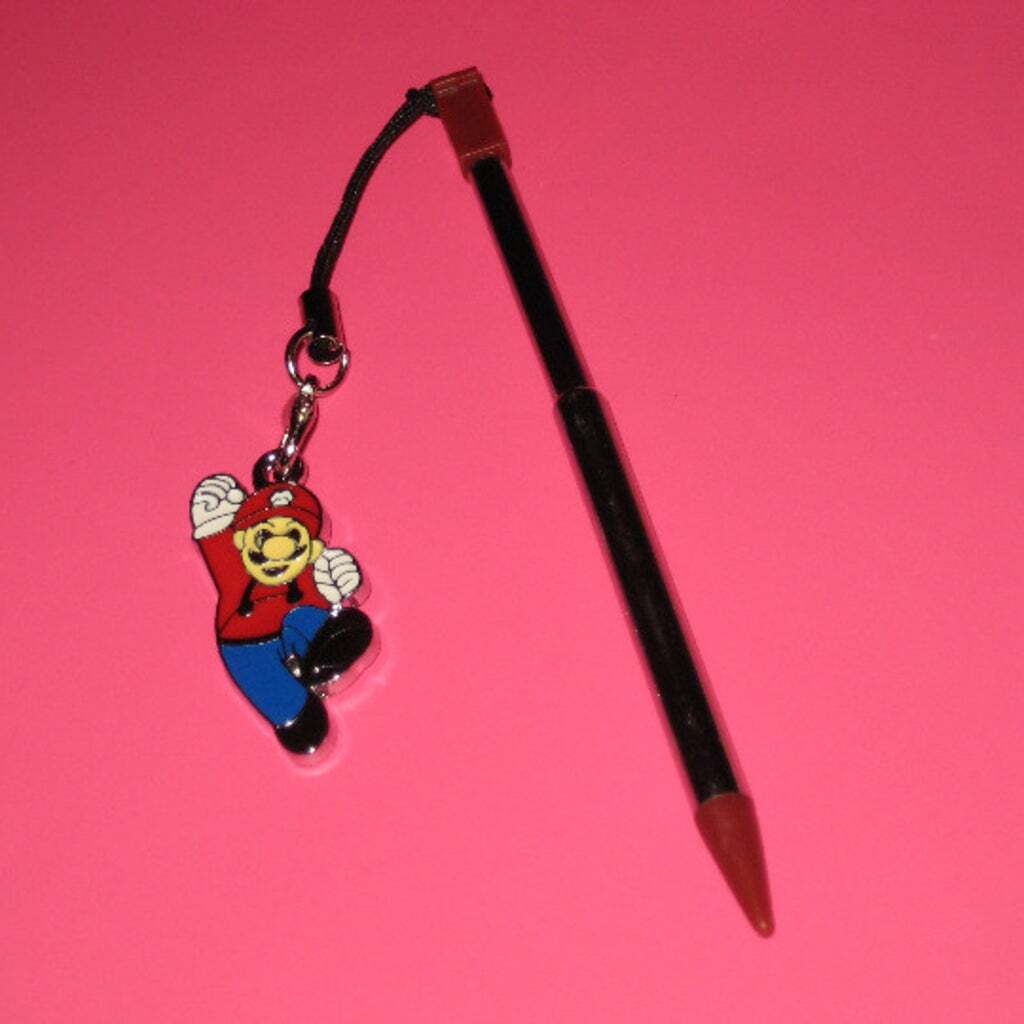 3DS Retractable Stylus with Mario Charm - Stylus & Charm for DS System ...