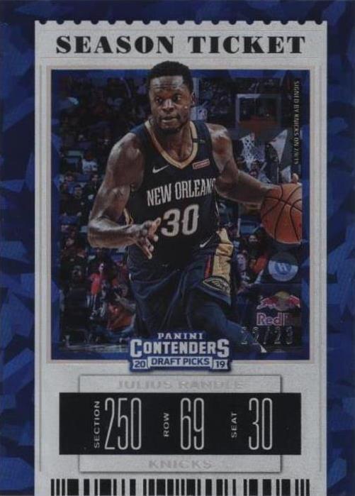 2019-20 Panini Contenders Draft Picks - Season Ticket Variation Julius ...