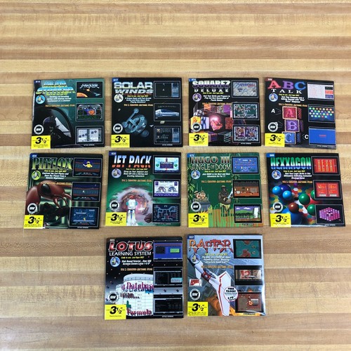 Lot of 10 Games Software for IBM PC DOS Retro Gaming Wiz Technology 3.5 ...