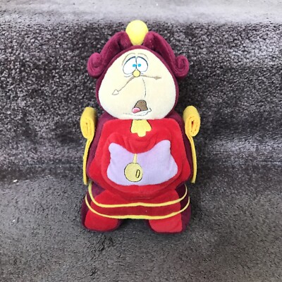 Disney Store Cogsworth Clock Stuffed Plush Beauty & the Beast 7" Belle ...