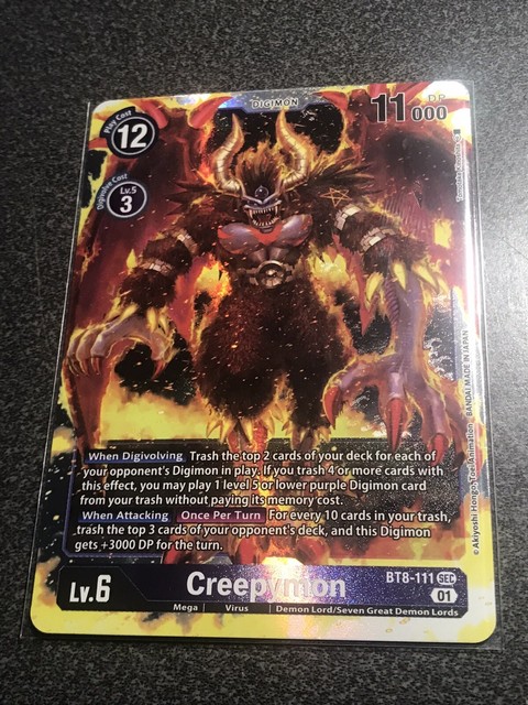 Digimon CCG Creepymon New Awakening BT8-111 Regular Secret Rare for ...