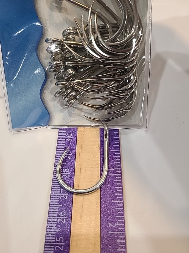 Gamakatsu Single Hook 510 Fishing Hooks Size 4/0 Silver Open Eye 25cnt ...